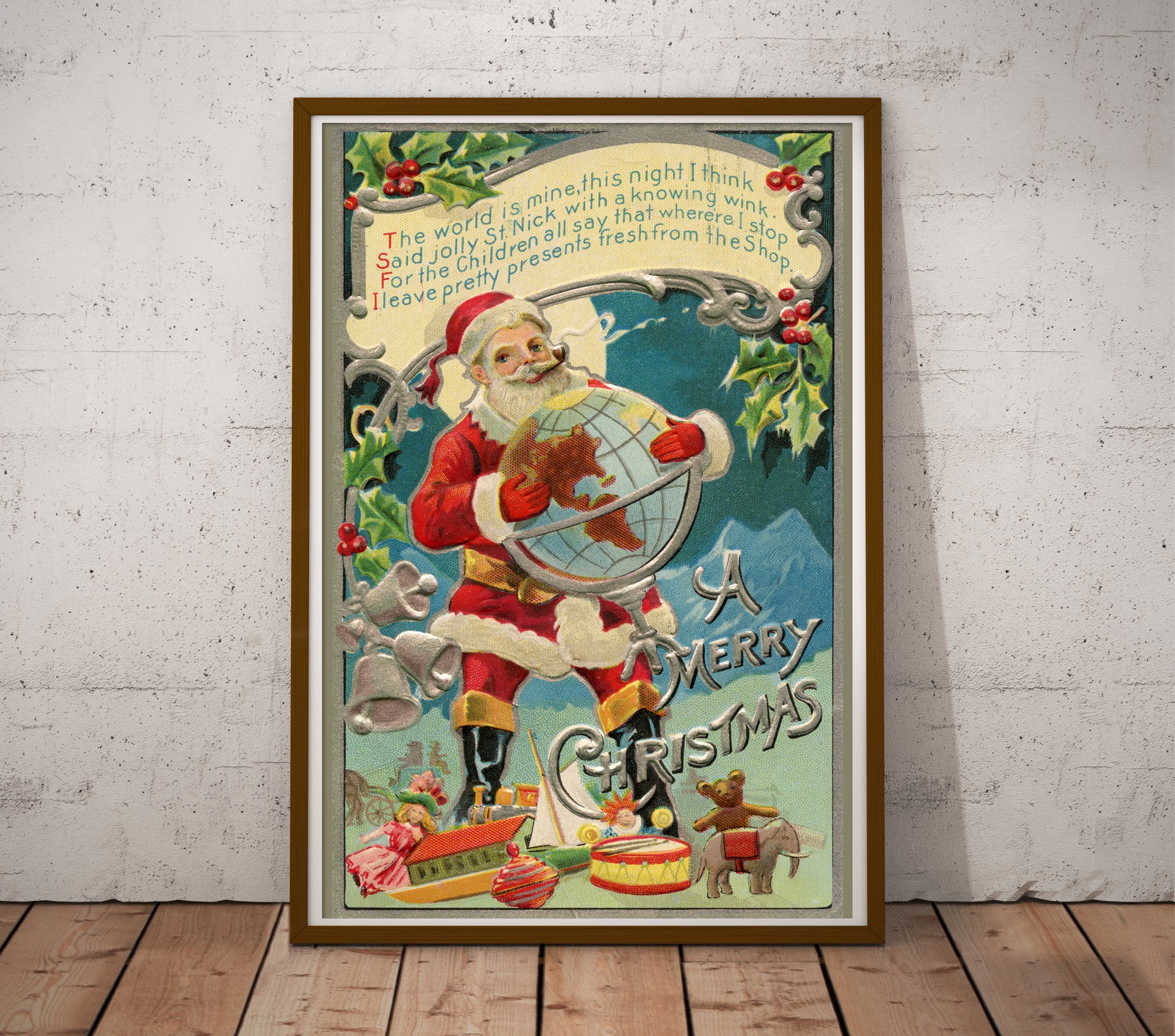 1908 Santa Claus Christmas Poster! (up to 24" x 36") - Vintage - Holid ...