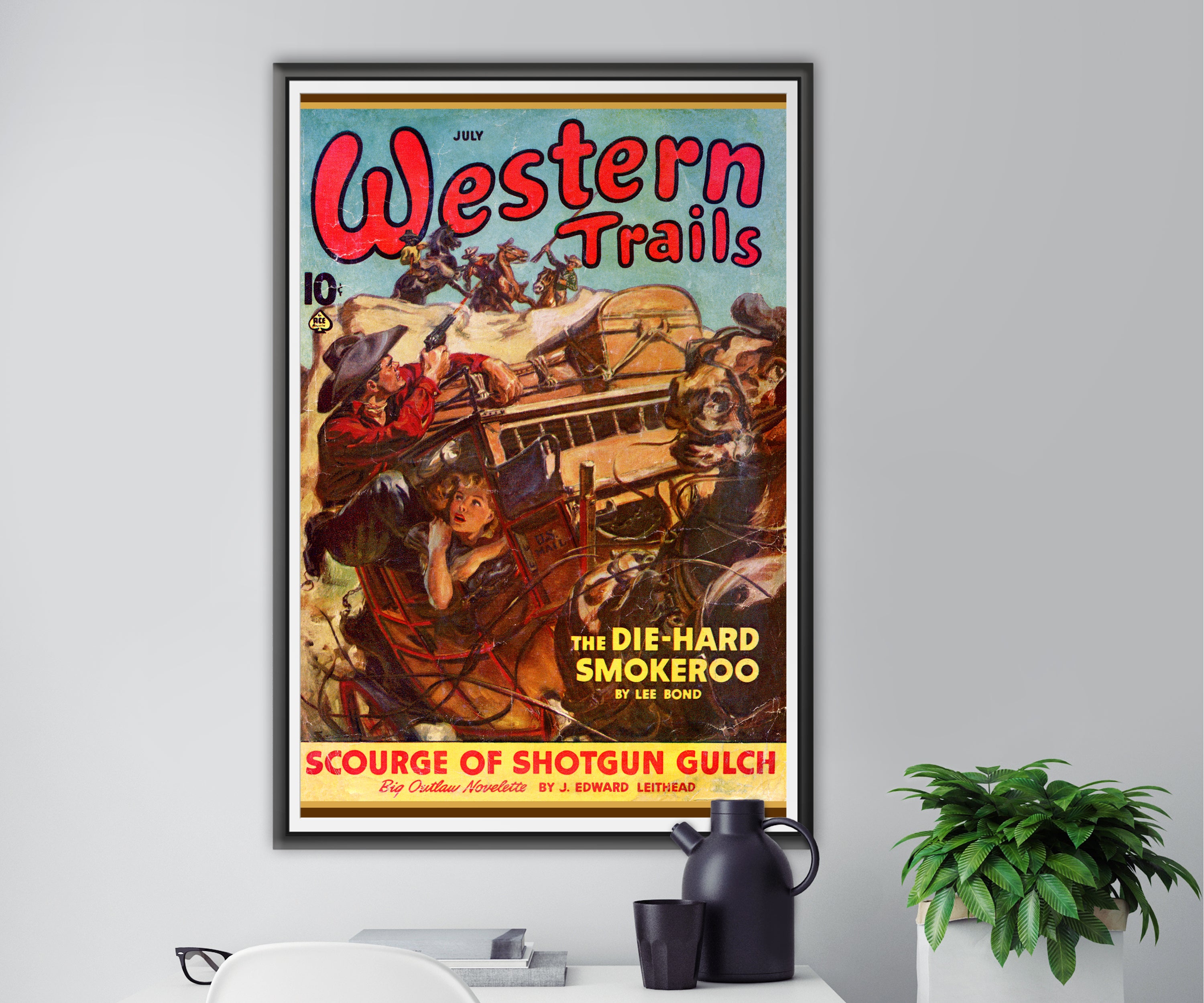 1941 Western Trails Pulp Magazine POSTER! (up to 24" x 36") - Vintage ...
