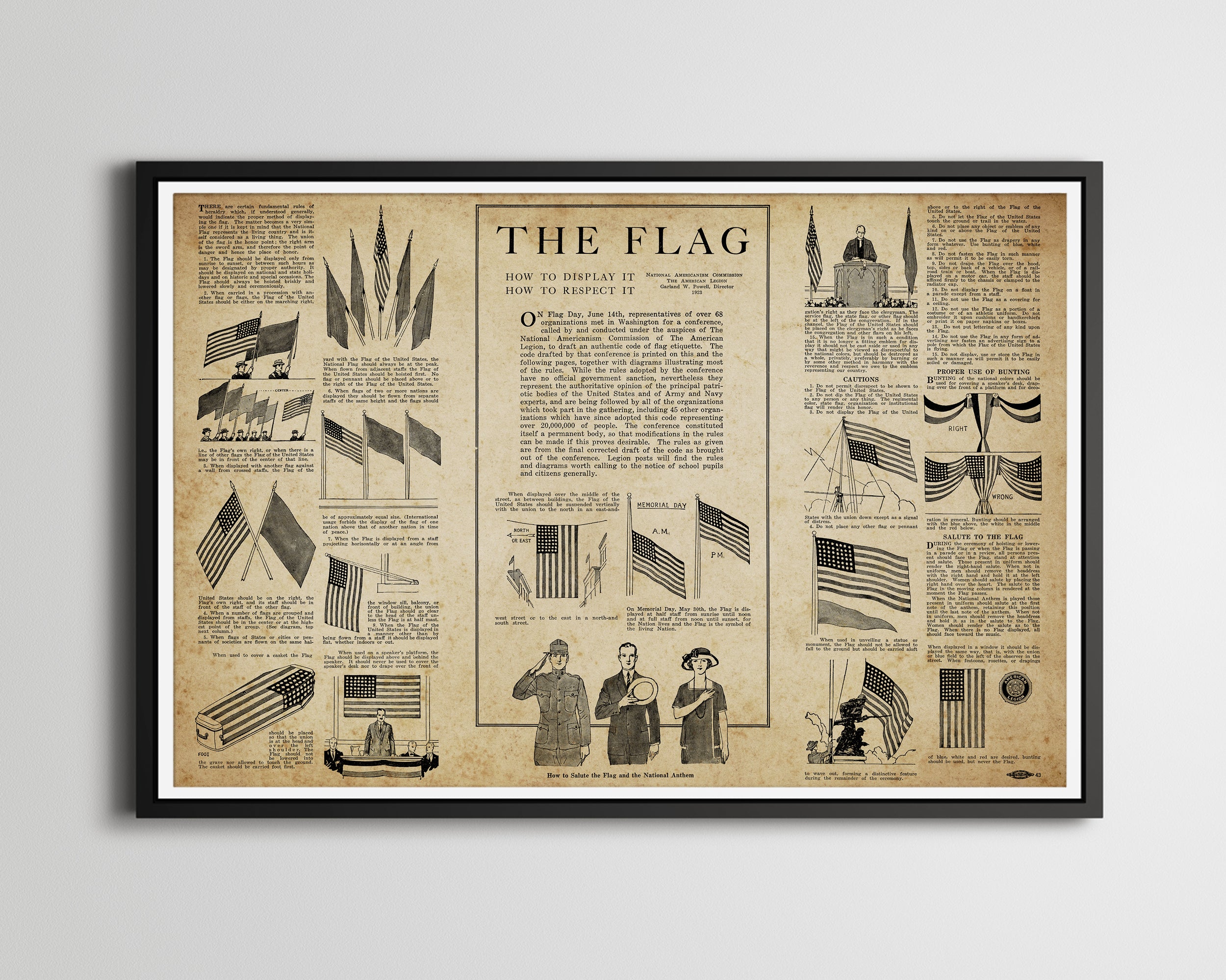 1923 United States Flag Code POSTER! (up to 24" x 36") - American - Di ...